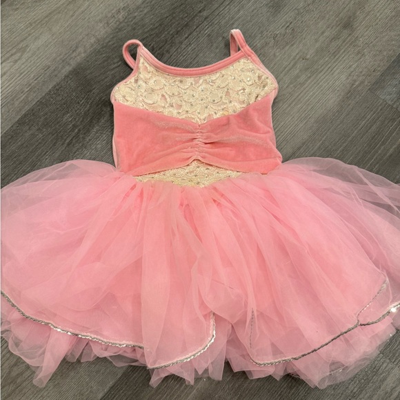 Weissman | Dresses | Designs For Dance Girls Sc Pink Lace Velvet Dress ...